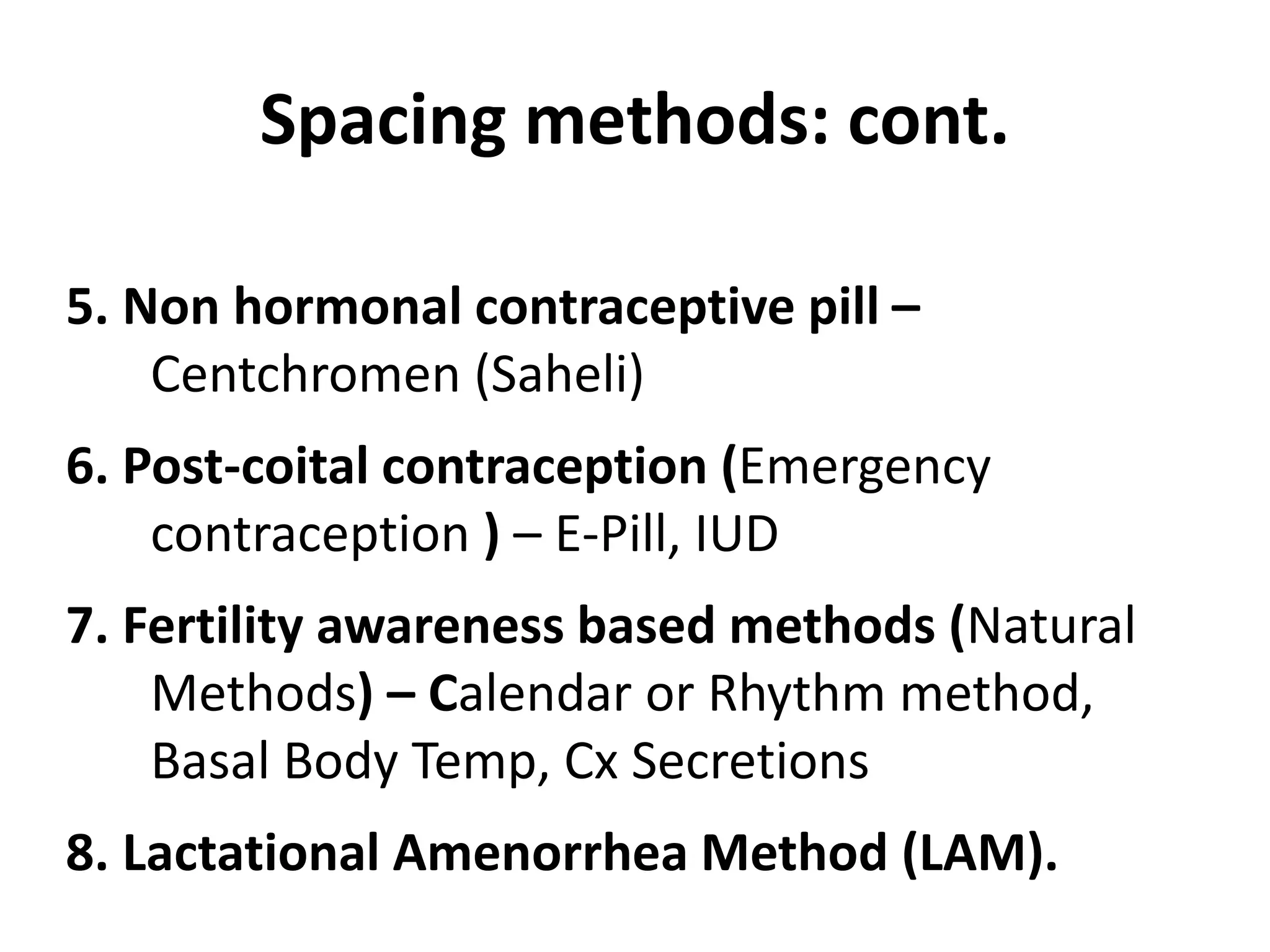Contraceptive methods updated | PPT