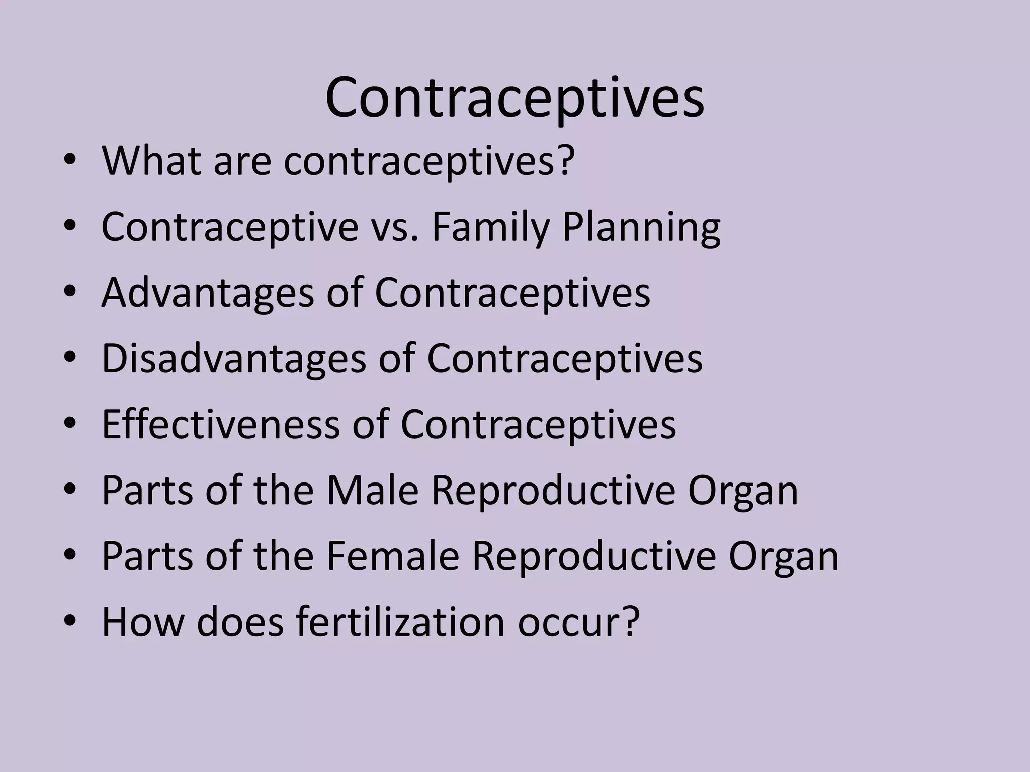 Contraceptives | PPTX