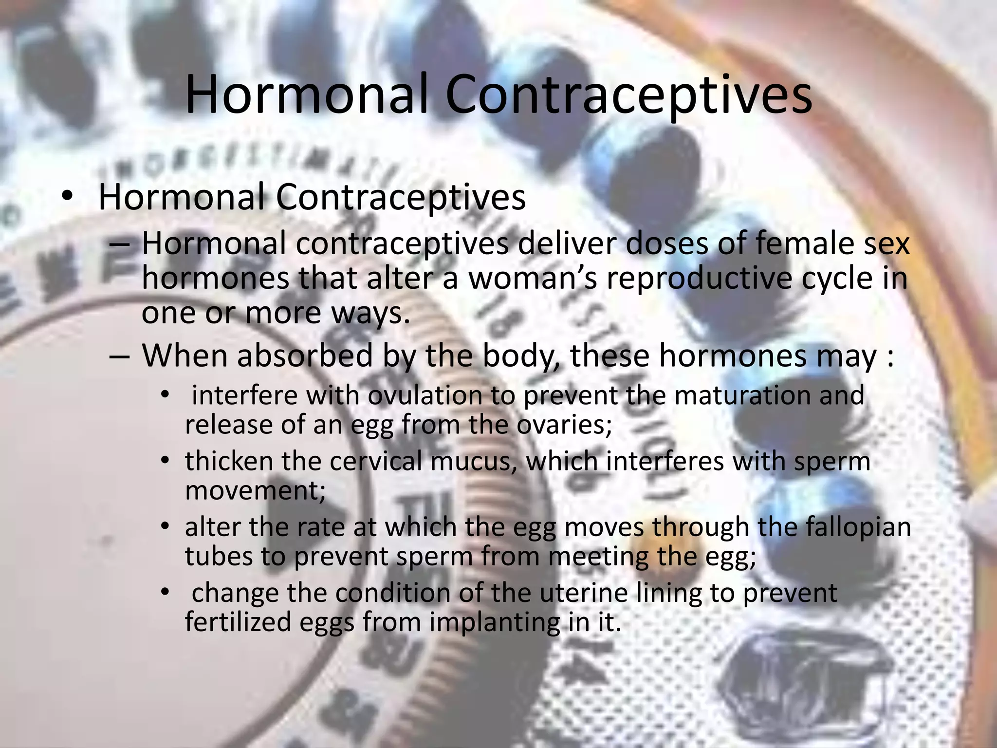 Contraceptives | PPTX