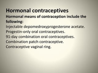 Contraceptives | PPT
