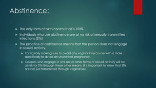 Contraceptives | PPTX | Birth Control | Reproductive Health