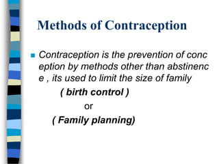 Contraceptives | PPTX
