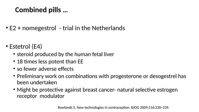 CONTRACEPTIVES newer - PPT recent advances | PPT