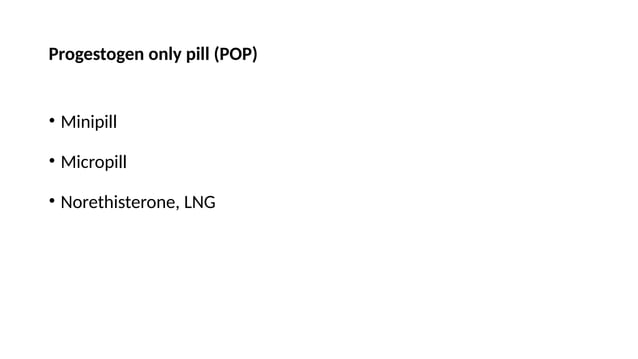 CONTRACEPTIVES newer - PPT recent advances | PPT