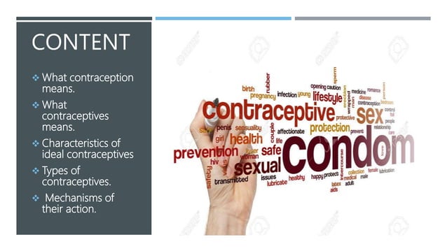 Contraceptive types and its mechanism | PPTX