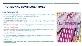 Contraceptive types and its mechanism | PPTX