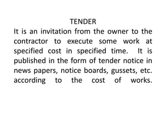 Estimation and Costing - Contracts | PPTX