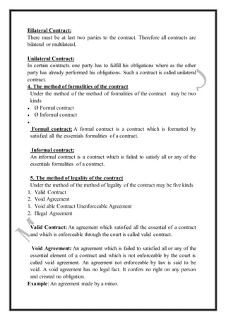 Bilateral Contract Example