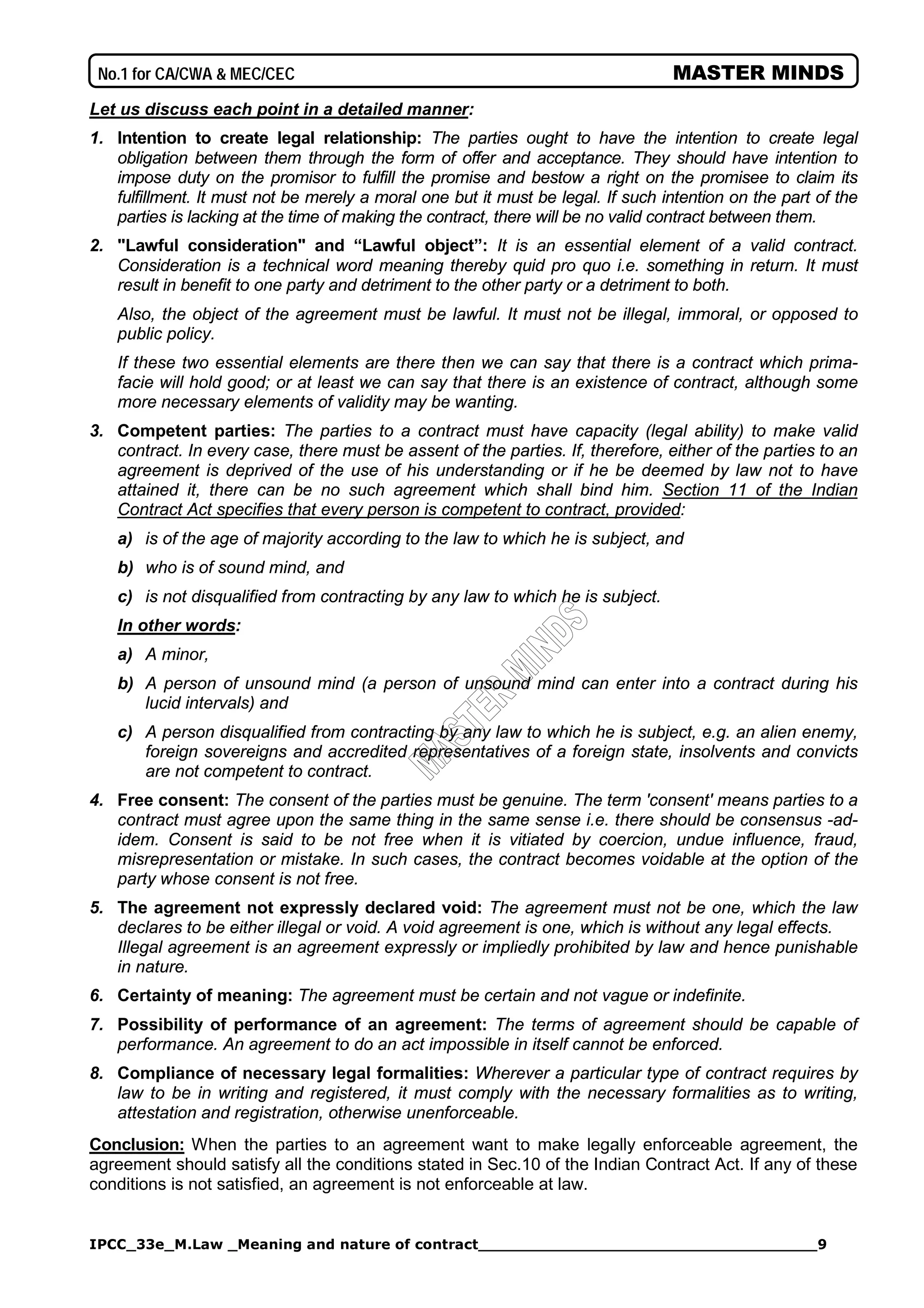 Contract notes | PDF