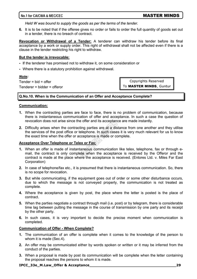 Contract notes | PDF