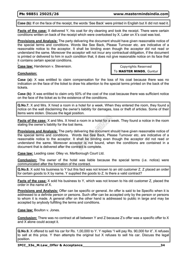 Contract notes | PDF