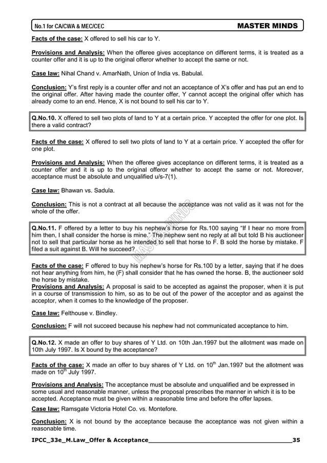 Contract notes | PDF