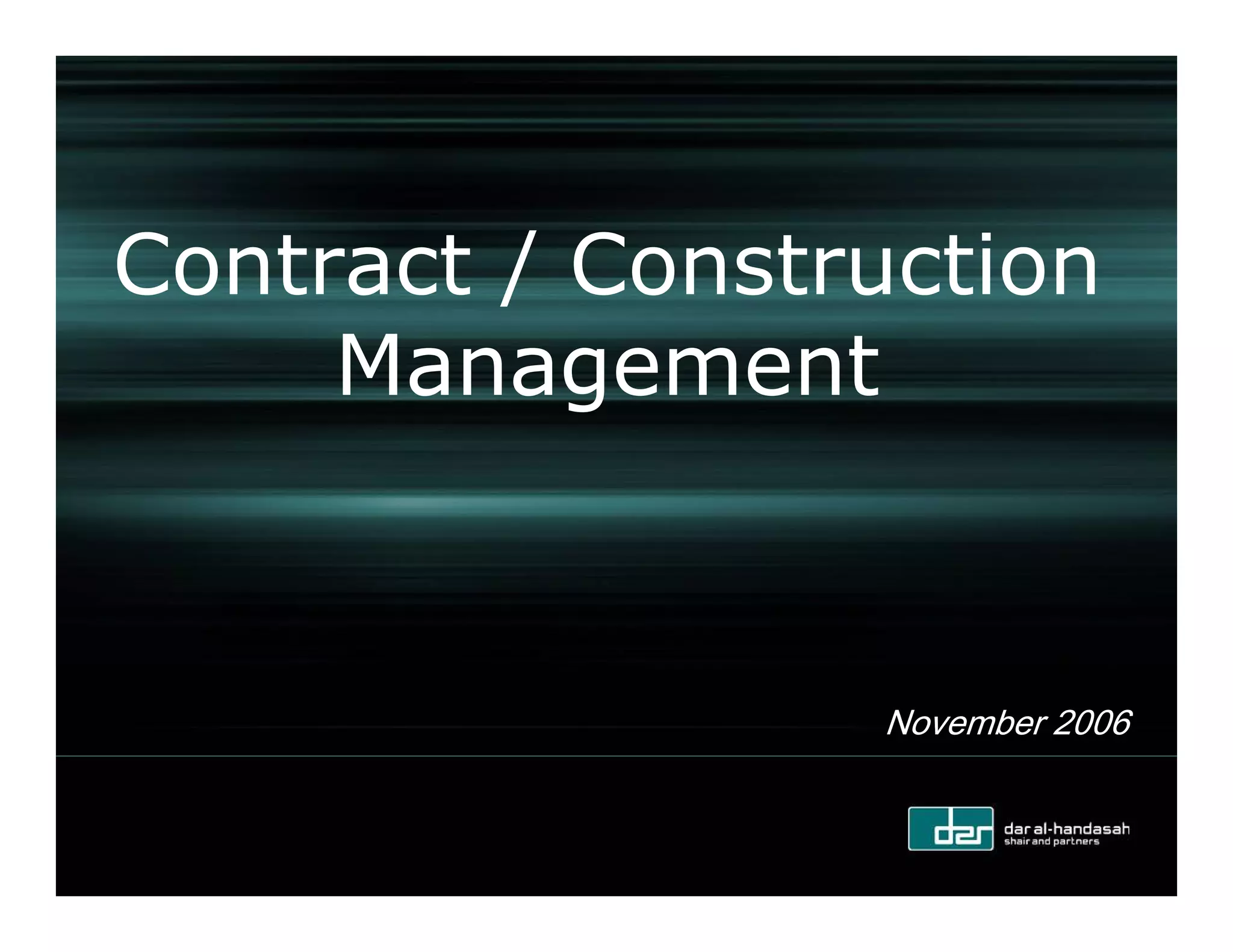 Contract construction-management142 | PDF | Construction Industry ...