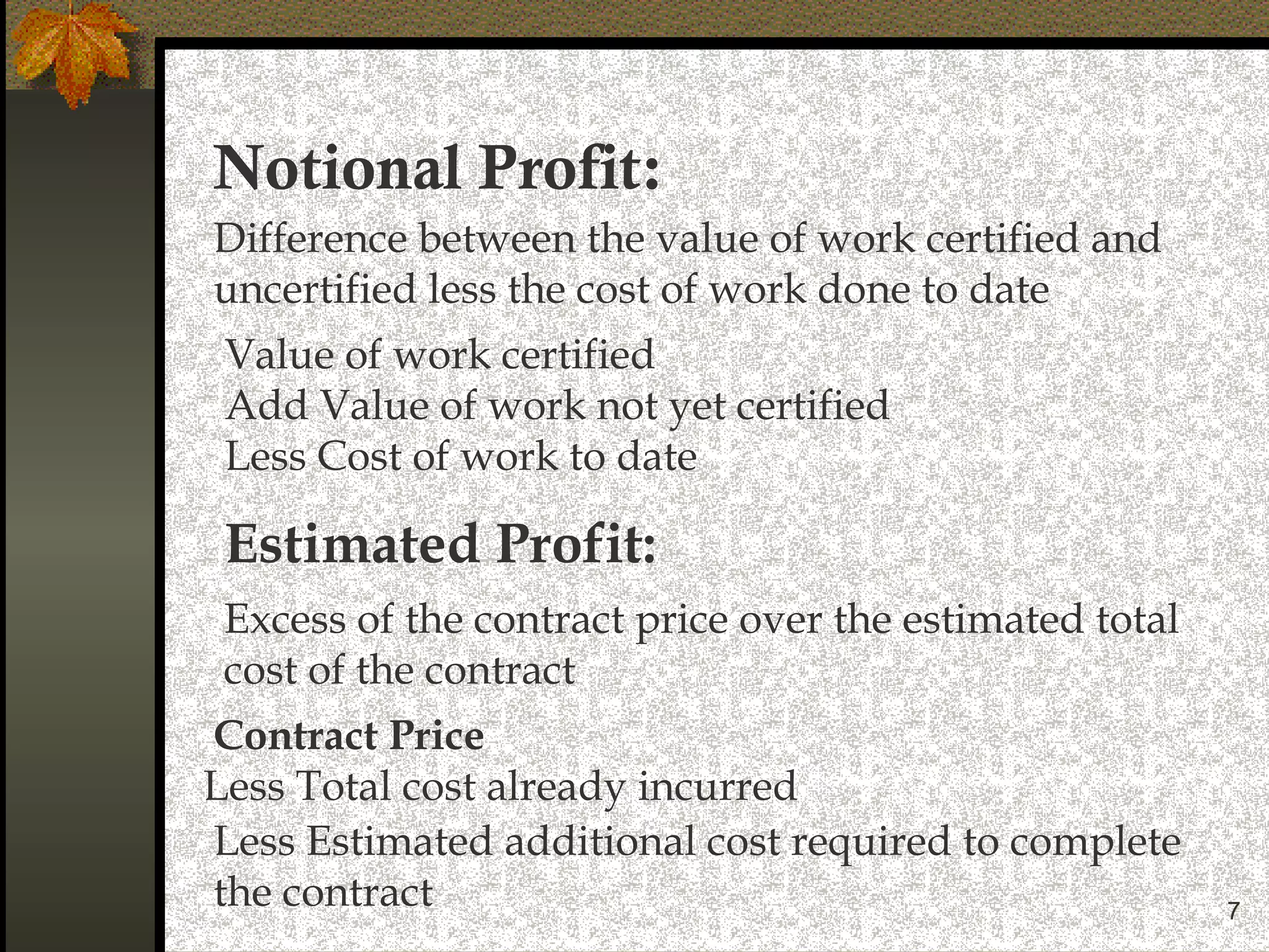 Contract costing | PPT