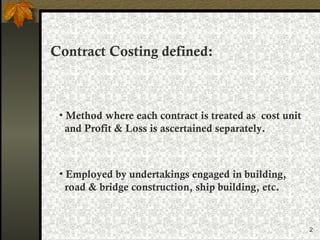Contract costing | PPT