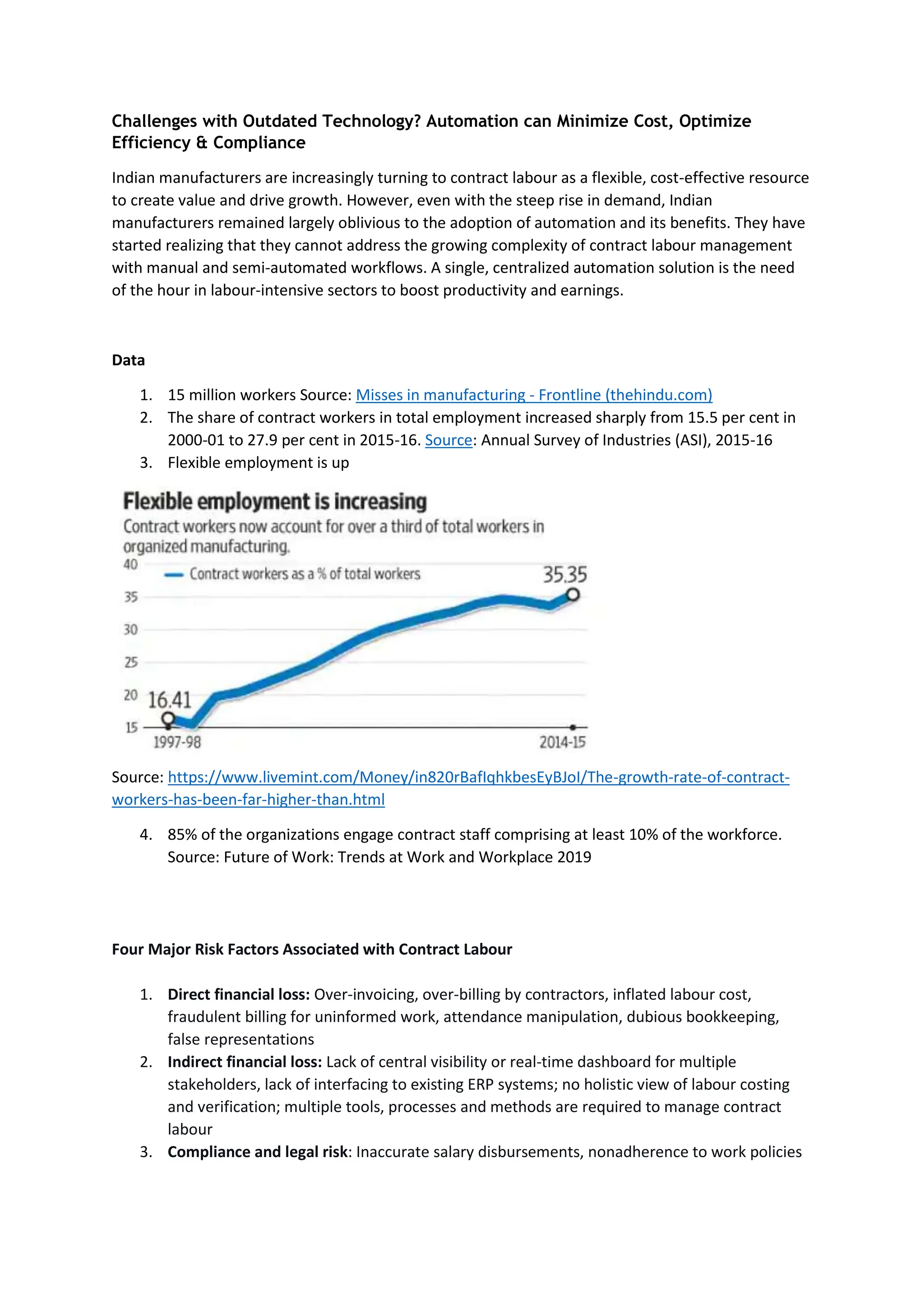 Contract Labour Dynamics - an Infographic | PDF