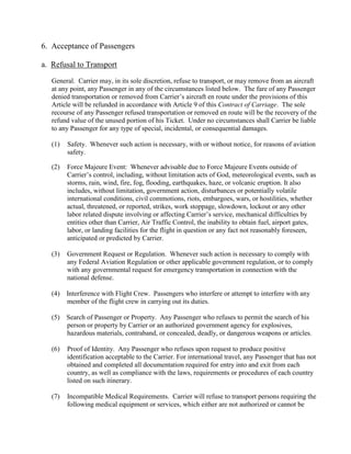 Southwest passenger agreement contract of-carriage | PDF | Air Travel ...