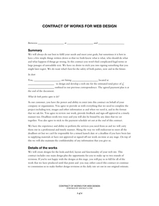 Contract of-works-for-web-design | PDF