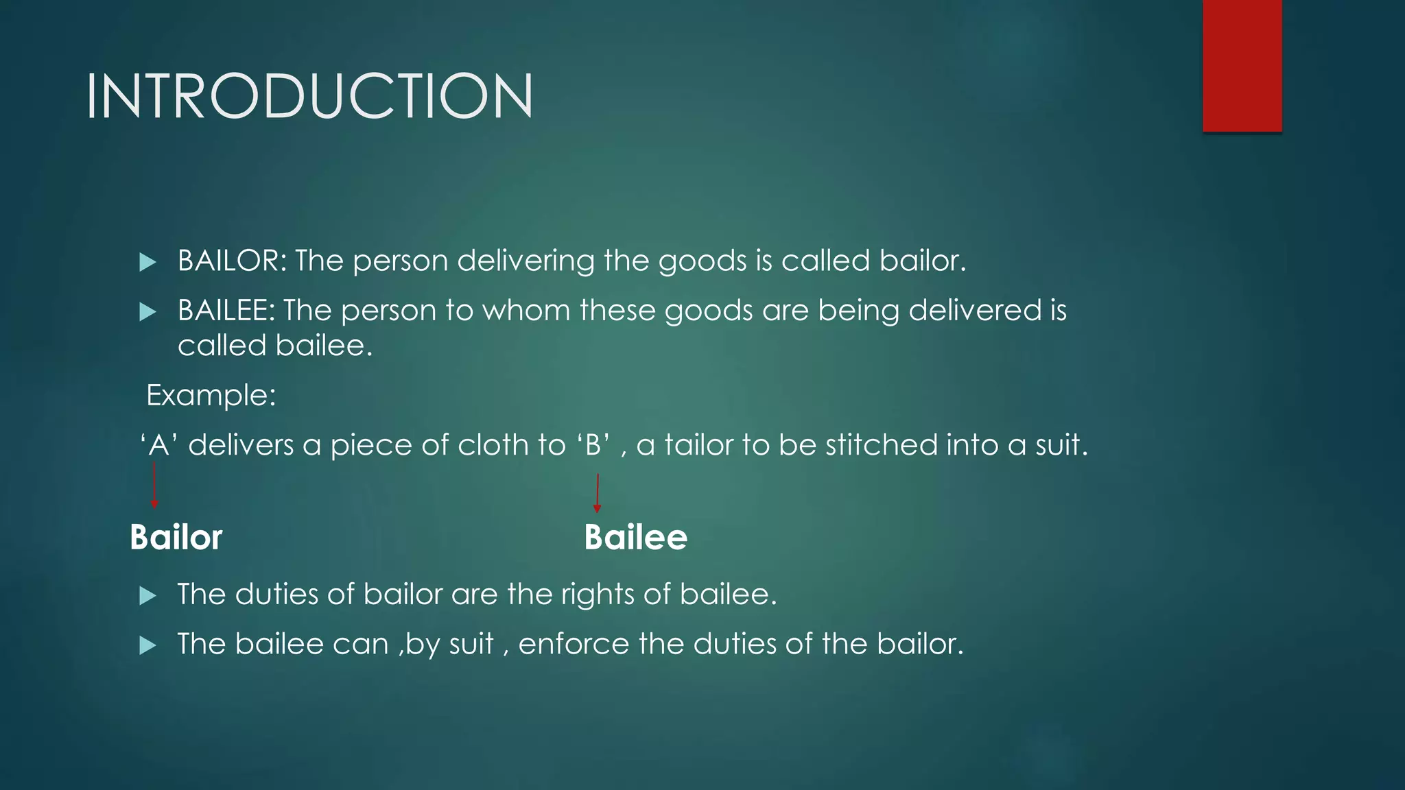 Contract rights of bailee | PPTX | Law