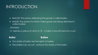 Contract rights of bailee | PPTX | Law