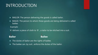 Rights of bailee- Indian Contract Act | PPT