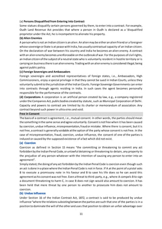 indian Contract act notes | DOCX