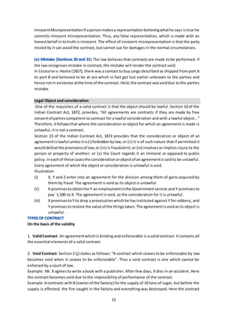 indian Contract act notes | PDF