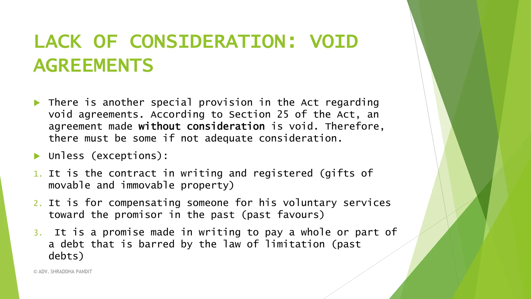 An introduction to Indian Contract Act, 1872 by Shraddha Pandit | PPTX