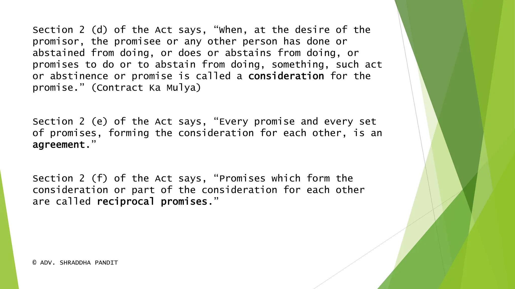 An introduction to Indian Contract Act, 1872 by Shraddha Pandit | PPTX