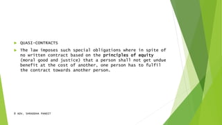 An introduction to Indian Contract Act, 1872 by Shraddha Pandit | PPTX