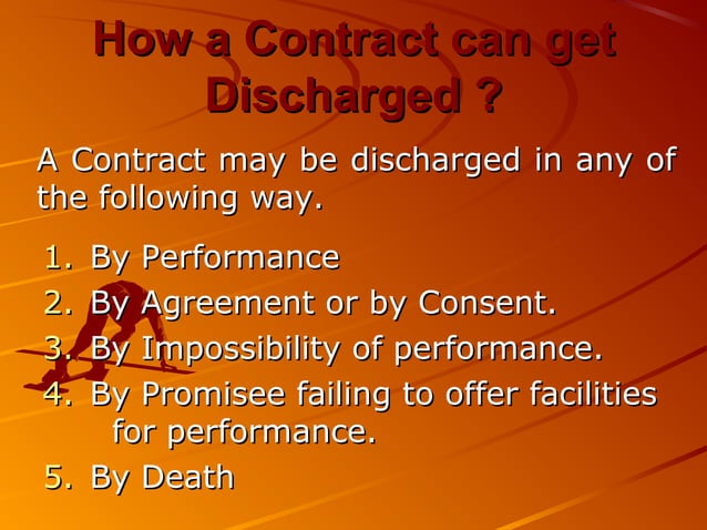 Contract act discharge of contract | PPT