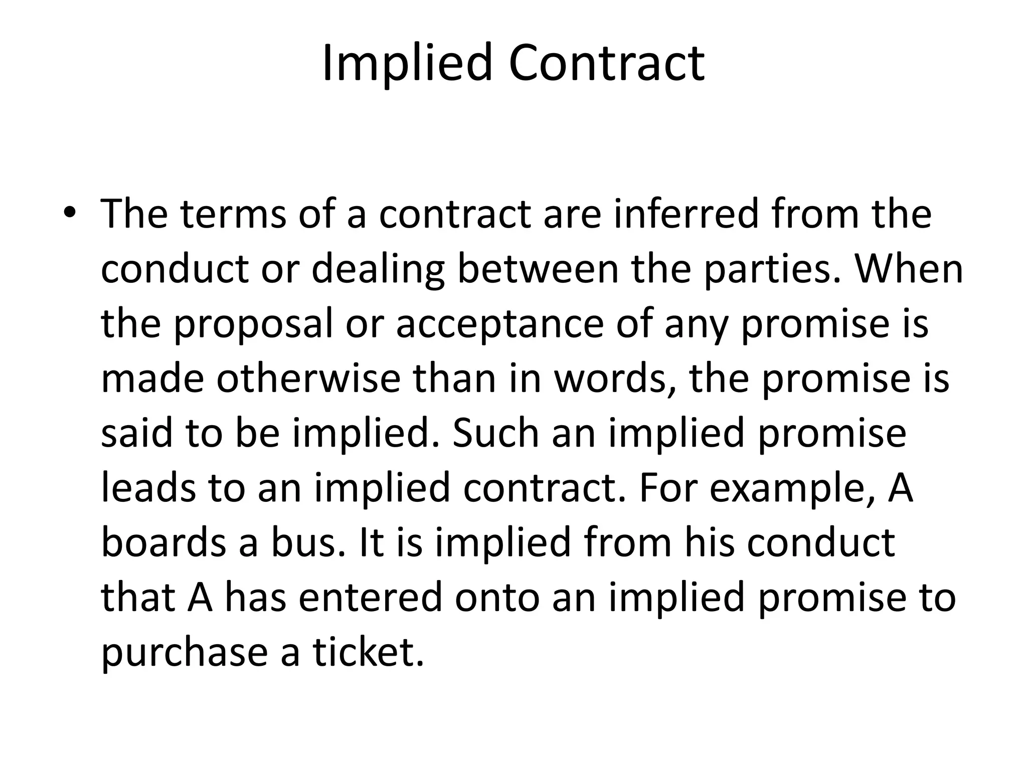 Contract act kinds of contract | PPTX