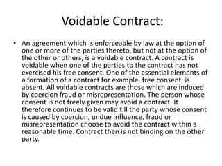 Contract act kinds of contract | PPT
