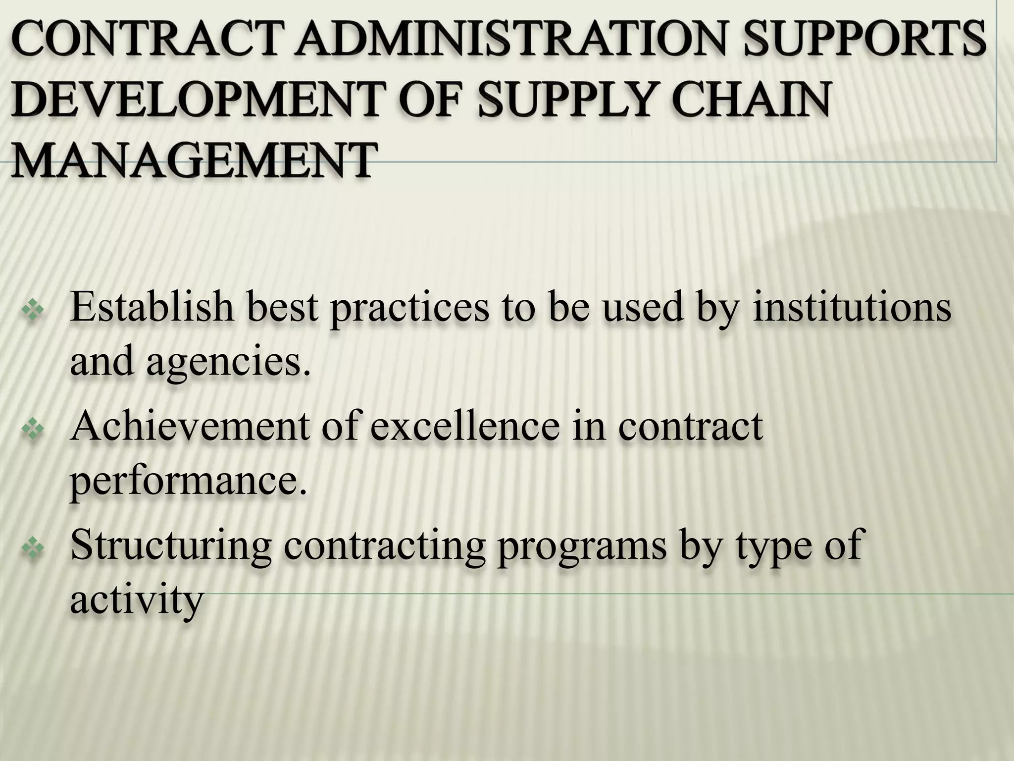 Contract Administration Presentation | PDF