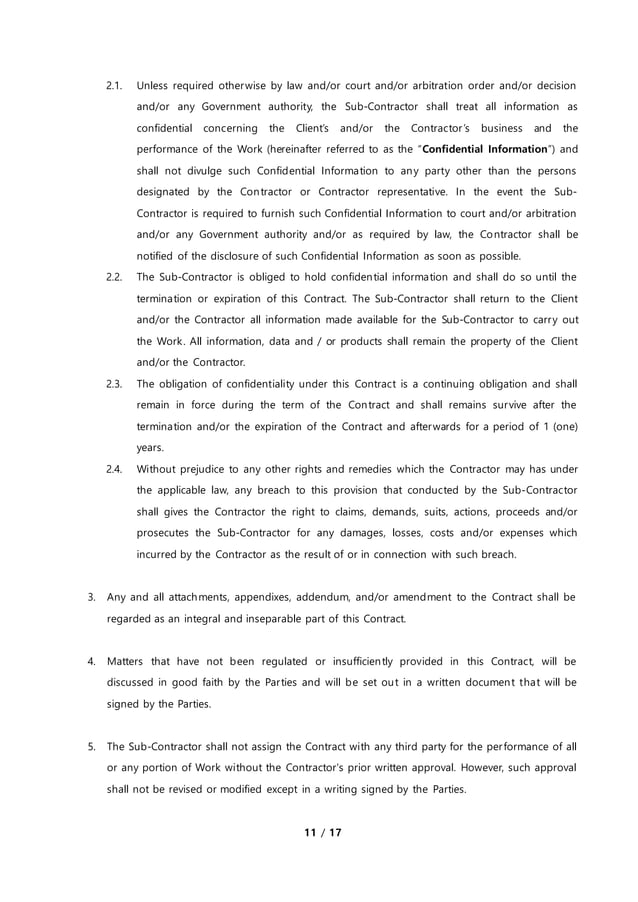Contract Agreement for The Erection Work for Wood Chip Mill Equipment ...