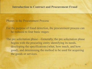 contract and procurement fraud PPT description | PDF