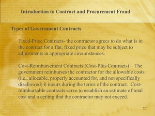 contract and procurement fraud PPT description | PDF