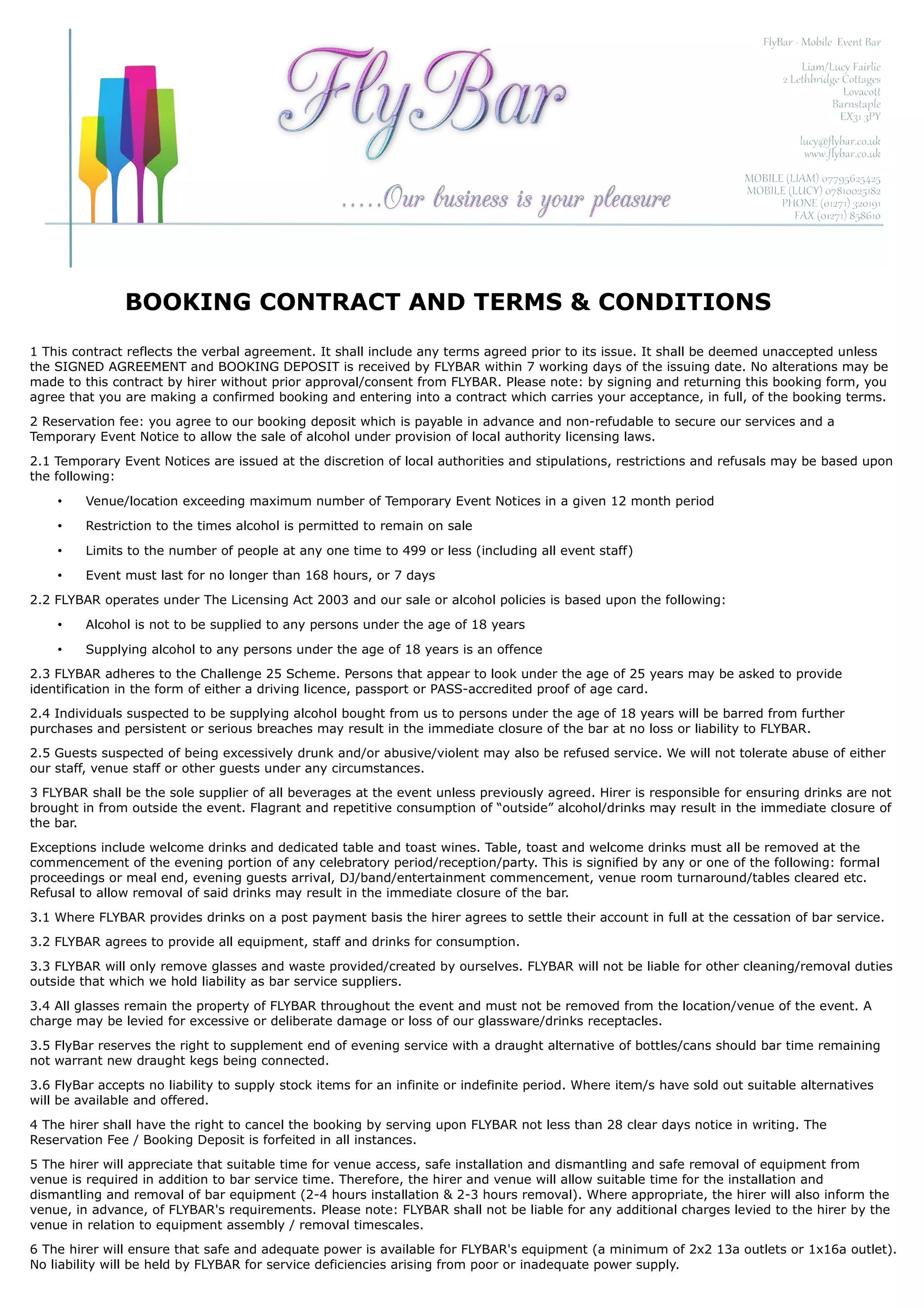 Contract and Terms & Conditions | PDF