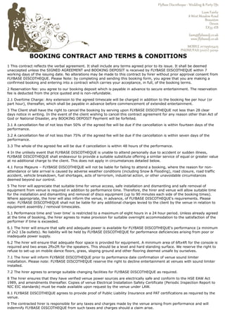 FlyBase Discotheque Contract And Terms & Conditions | PDF