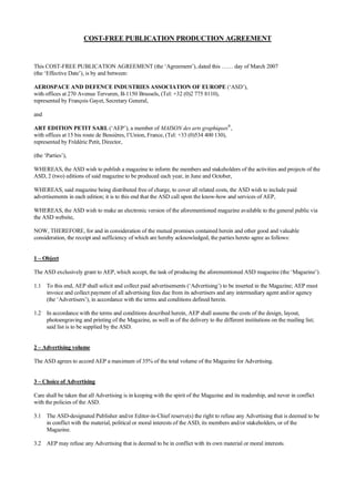 Publishing Agreement Template