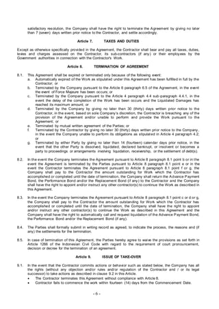 AGREEMENT OF CHAMBER, CHUTE, ETC FOR DEBARKER AND BARK COLLECTING ...
