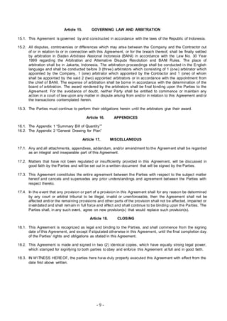 AGREEMENT OF CHAMBER, CHUTE, ETC FOR DEBARKER AND BARK COLLECTING ...
