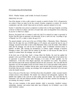 Contract by minor | DOCX