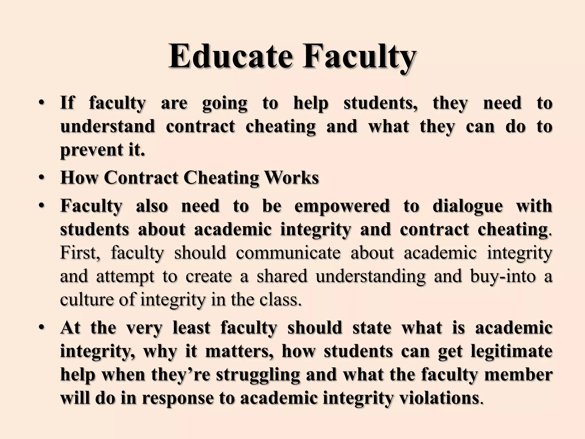 Contract cheating: Academic Dishonesty In Higher Education | PPTX ...