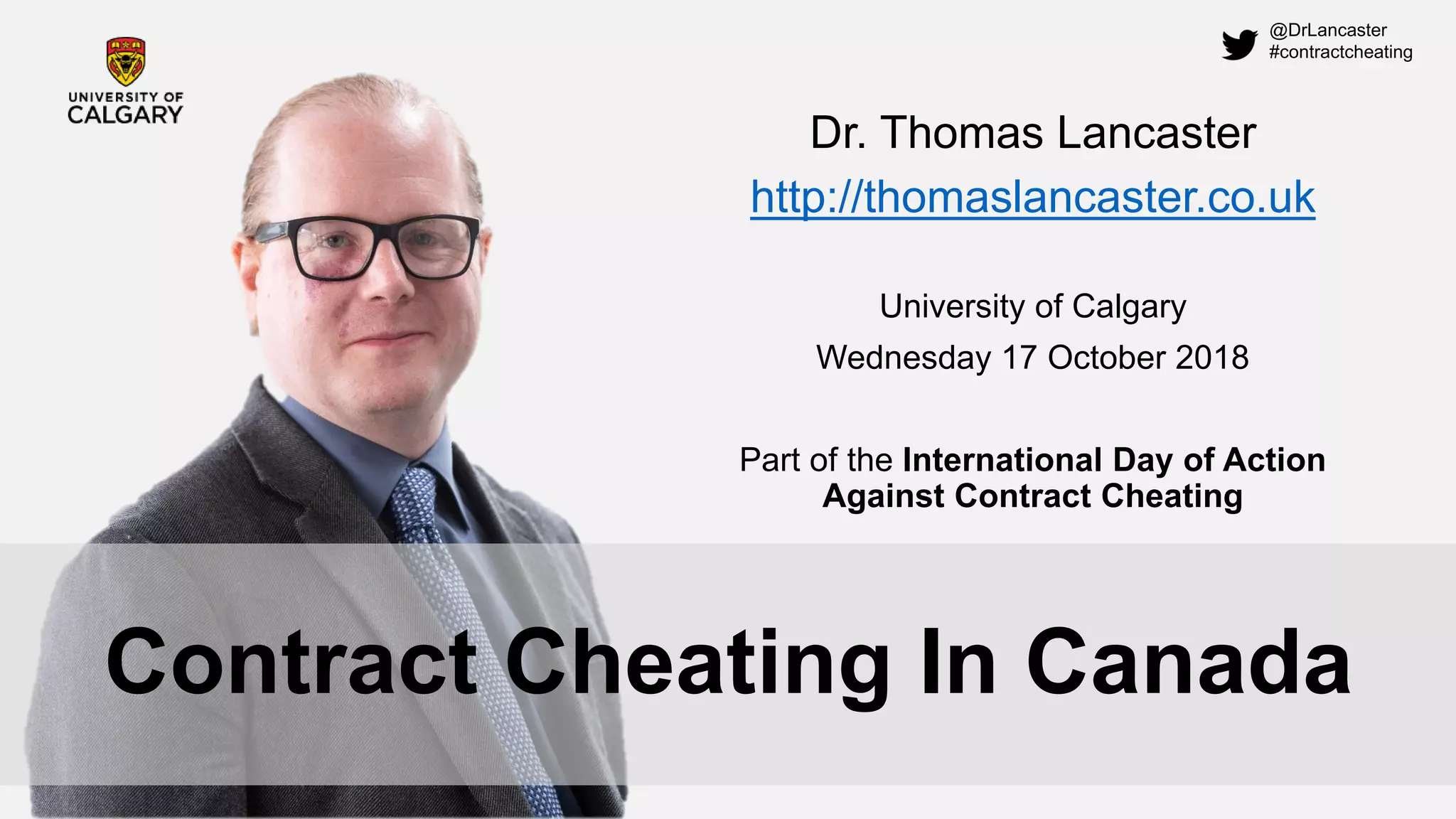 Contract Cheating in Canada (for University of Calgary) - 17 October ...