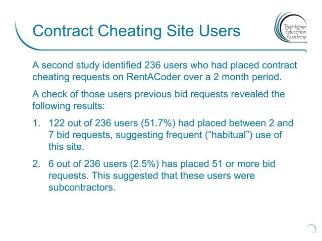 The Current Landscape Of Contract Cheating - Higher Education Academy ...