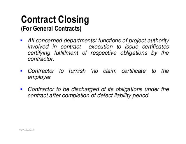 Contract closing ppt