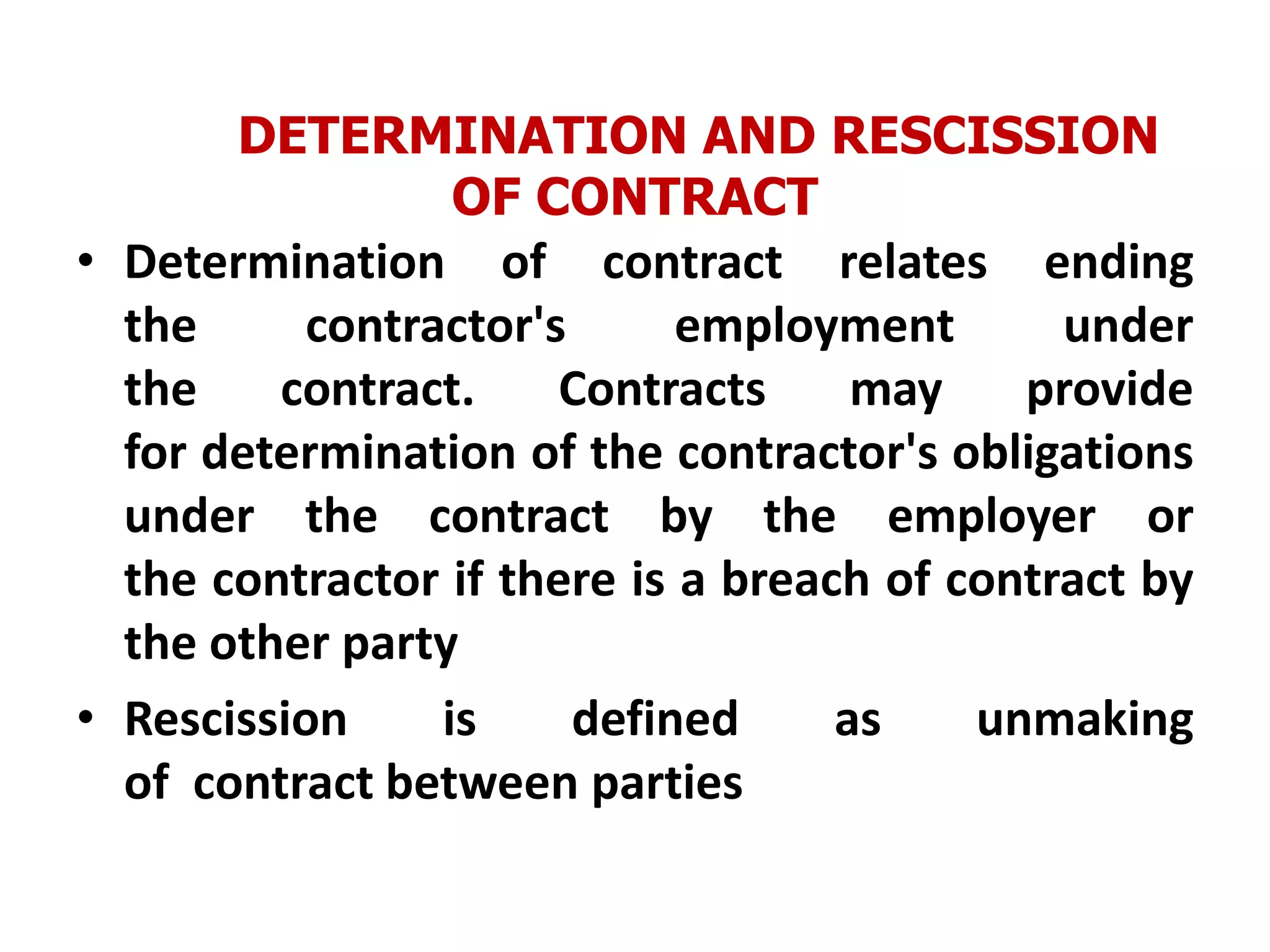 Contract Conditions | PPTX