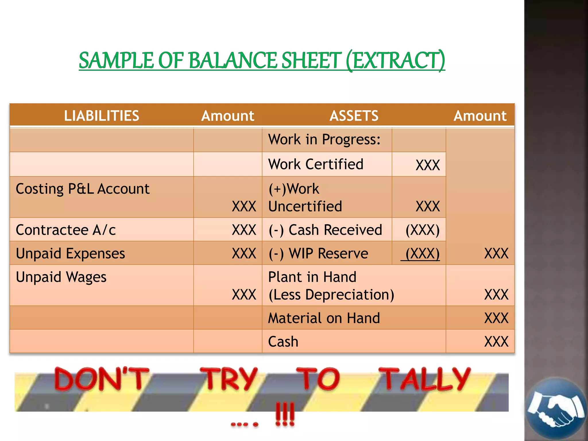 Contract costing | PPTX