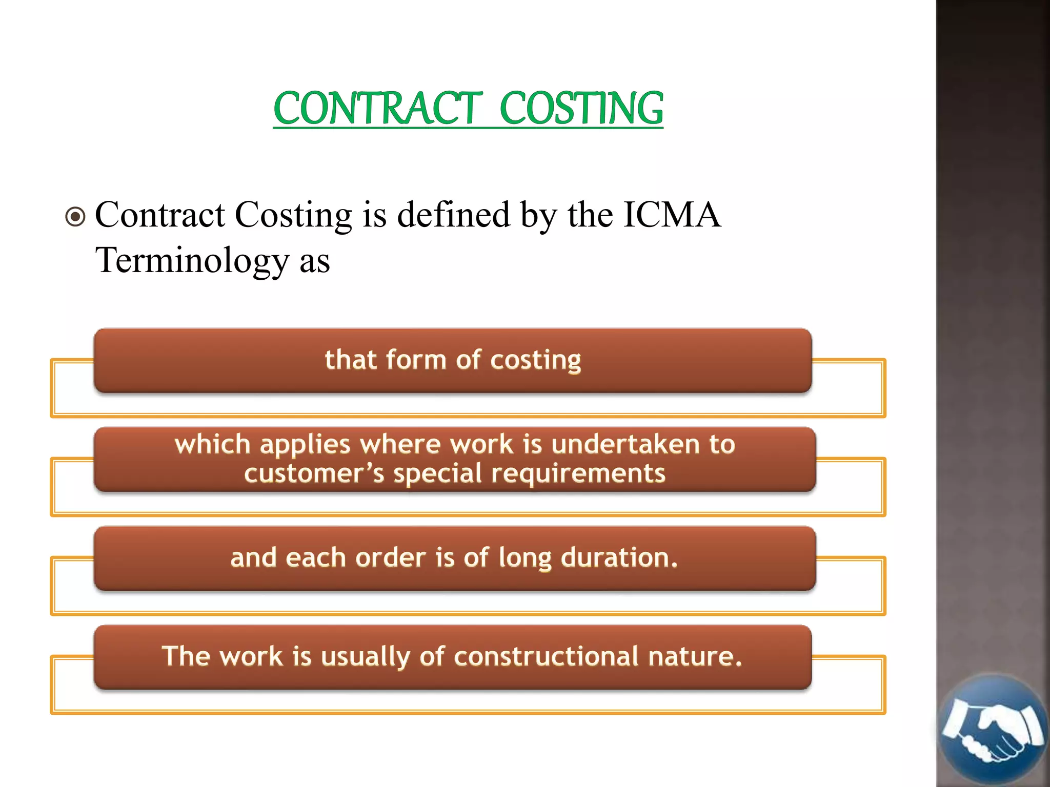 Contract costing | PPTX